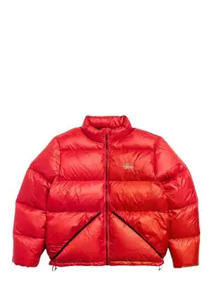 StÜssy Logo Puffer Jacket - Red