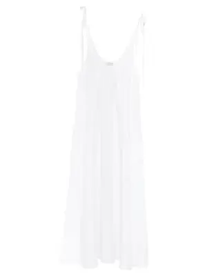 ANINE BING Tie-strap Midi Dress - White