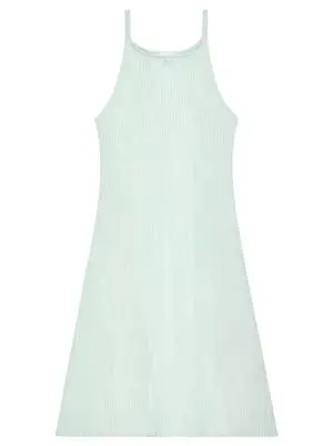 COURREGES Rib-knit Mini Dress - Green