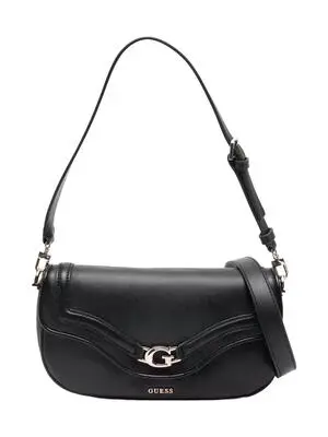 Guess Logo-plaque Shoulder Bag - Black