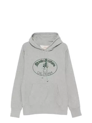 BRAIN DEAD X Brooks Brothers Logo Hoodie - Grey
