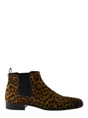 Prada Printed Elasticated Booties - Brown