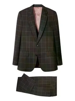 Paul Smith Checked Single-breasted Suit - Brown
