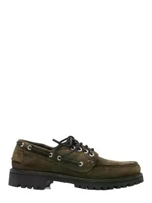 G.H.BASS Lace-up Lug-sole Boat Shoes - Green