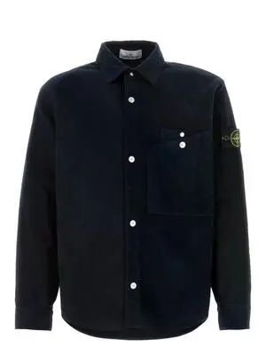 Stone Island Logo-detail Shirt Jacket - Blue