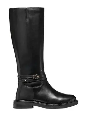 Geox 35mm Serilda Buckled Knee-high Boots - Black