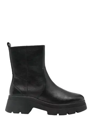 Geox 40mm Leather Pluette Boots - Black