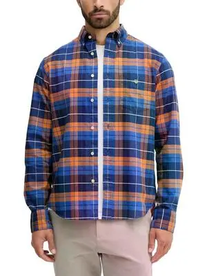 Gant Checked Oxford Shirt - Blue