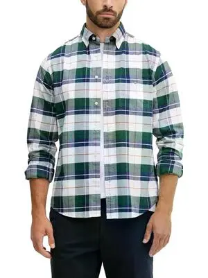 Gant Checked Oxford Shirt - White