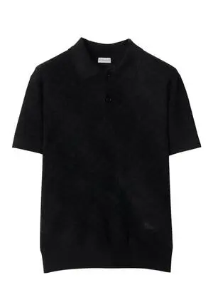 Burberry Knitted Polo Shirt - Black