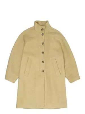 Bimba Y Lola Bouclé Buttoned Coat - Neutrals