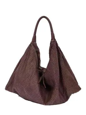 SOMMET Textured Shoulder Bag - Brown