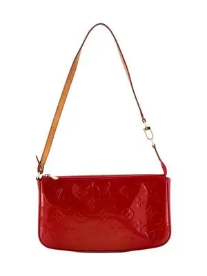LOUIS VUITTON Pochette Accessoires Nm Monogram Vernis - Red