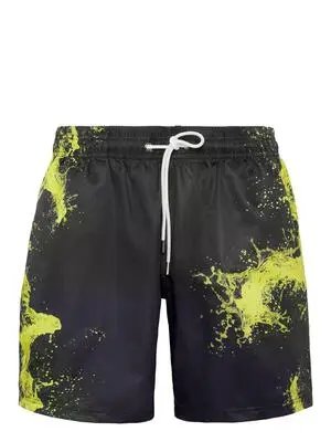 PLEIN SPORT Splash Pattern Shorts - Black