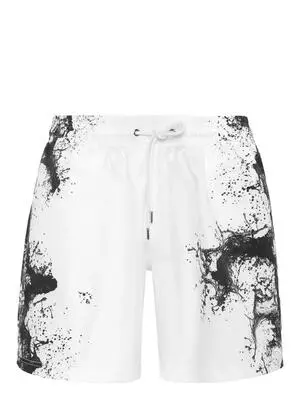 PLEIN SPORT Splash Pattern Swim Shorts - White