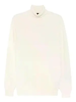 DELL'OGLIO Roll Neck Sweater - White