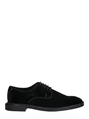 Hugo Velvet Lace-up Derby Shoes - Black