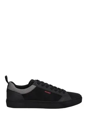 Hugo Panelled Lace-Up Sneakers Black