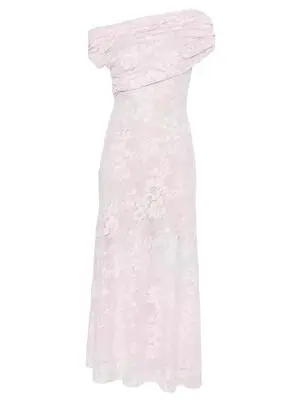 SELF-PORTRAIT Lace Midi Dress - Pink