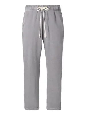 LES TIEN Straight-leg Cotton-jersey Sweatpants - Gray