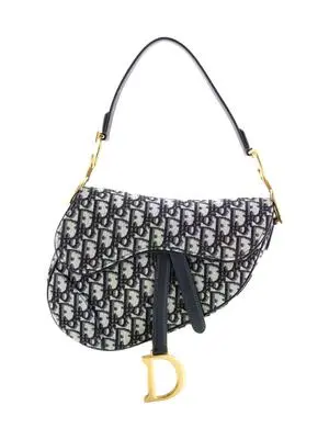 Dior Saddle Handbag Oblique Canvas Medium - Blue