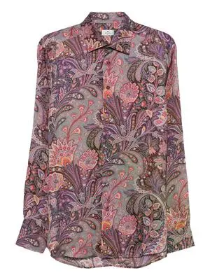 Etro Paisley-print Shirt - Purple