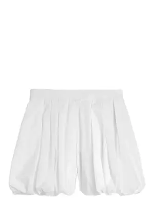 JIL SANDER Gathered Balloon Hem Shorts - White