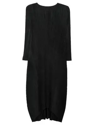 Issey Miyake Pleated Maxi Dress - Black