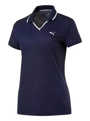 PUMA Pique Polo-Collar Top
