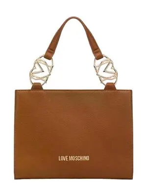 Moschino Logo-ring Handle Tote - Brown