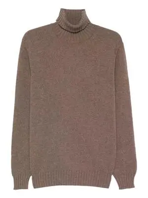 DELL'OGLIO Roll-neck Knitwear - Brown