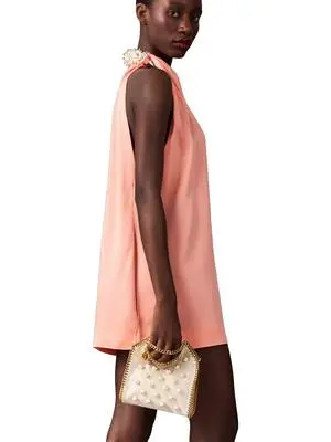 Stella McCartney Bead-embellished Twisted Mini Dress - Peony