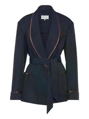 MAISON MARGIELA Belted Blazer - Blue