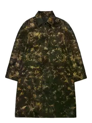 Rains Patterned Single-breasted Coat - Brown