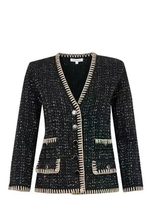 Veronica Beard Ceriani Tweed Jacket - Black