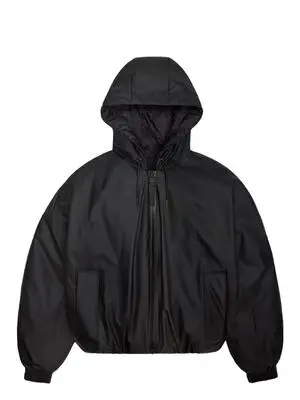Rains Zipped Hooded Jacket - Black