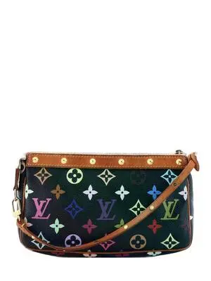 LOUIS VUITTON Pochette Accessoires Monogram Multicolor Clutch - Black