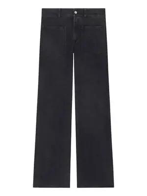 COURREGES Button-fastening Pocket Jeans - Black