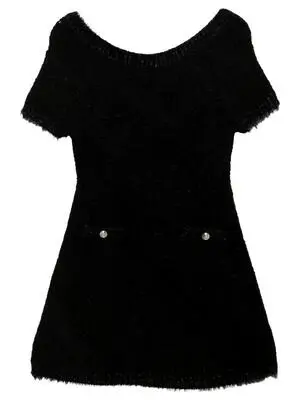 JUUN.J Logo-patched Knit Dress - Black