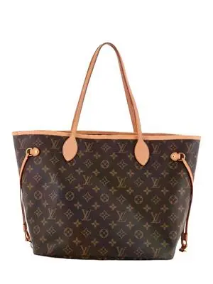 LOUIS VUITTON Neverfull Mm Monogram Canvas Tote Bag - Brown