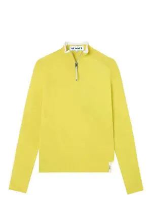 Sunnei Half-zip Long-sleeve Top - Yellow