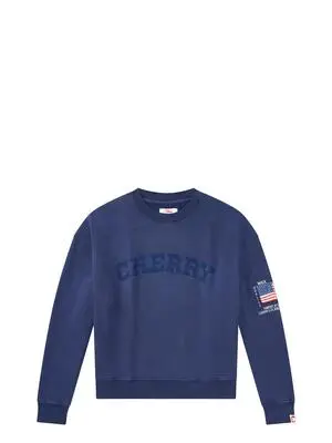 CHERRY LOS ANGELES Logo-print Cotton-jersey Sweatshirt - Blue