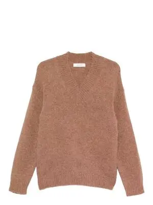 ENTIRE STUDIOS Deco V-neck Sweater - Brown