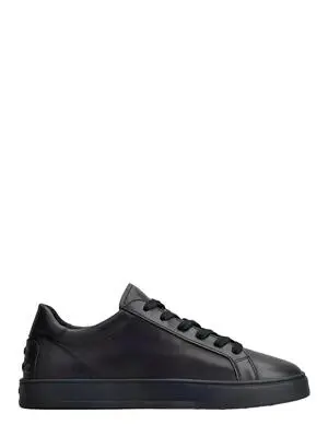 TOD'S Leather Low Top Sneakers - Black