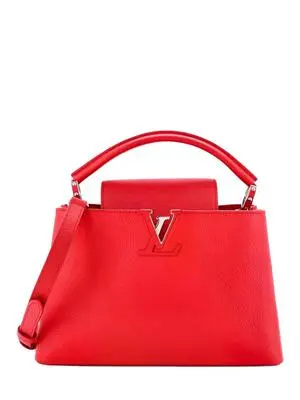 LOUIS VUITTON Capucines Pm Satchel - Red