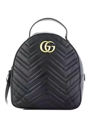 Gucci Gg Marmont Matelasse Small Backpack - Black