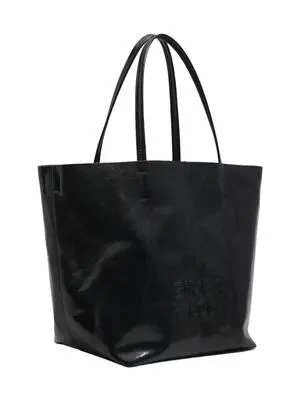 Bimba Y Lola Logo Leather Tote - Black