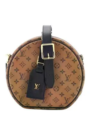 LOUIS VUITTON Petite Boite Chapeau Shoulder Bag Reverse Monogram Canvas - Black