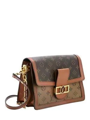LOUIS VUITTON Dauphine Reverse Monogram Canvas Mm Shoulder Bag - Brown