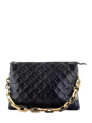 LOUIS VUITTON Coussin MM Crossbody Bag Monogram Embossed Lambskin
